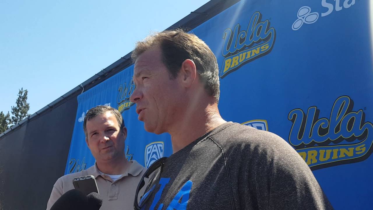 Jim Mora after practice Aug. 29 - YouTube