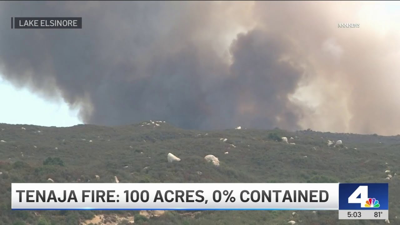 Tenaja Fire in Lake Elsinore prompts evacuations - YouTube