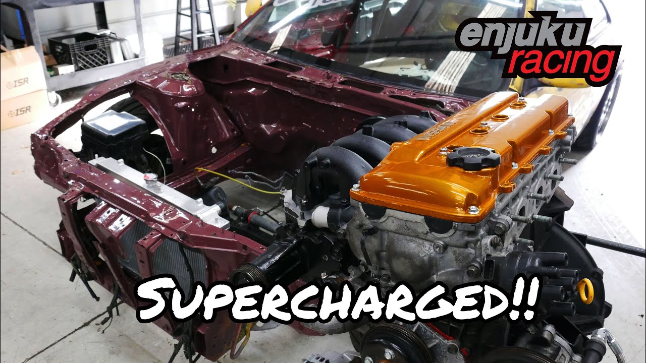 Supercharged KA24DE finally goes back into Drift S14 - YouTube