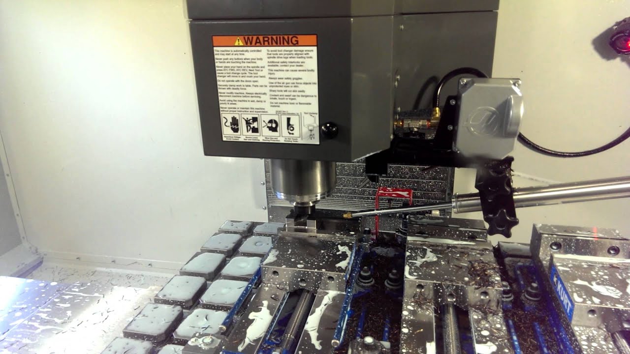High Feed Machining by HAAS VM-3 - YouTube