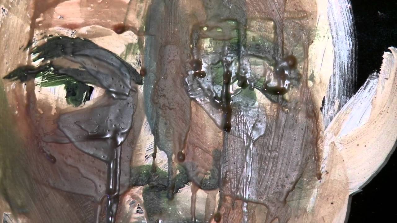 Charlie Levin live painting performance — wax on glass - YouTube