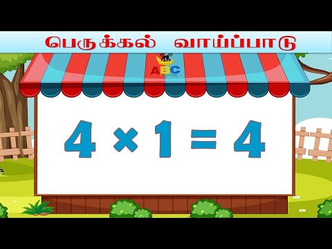 4 ஆம் வாய்ப்பாடு | Multiplication Table of 4 | perukkal vaipadu tamil ...