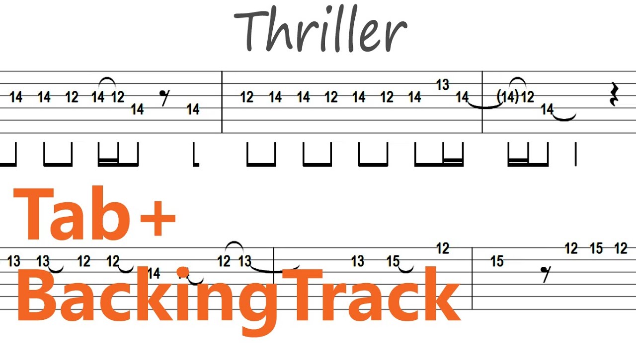 Michael Jackson - Thriller Guitar Tab+BackingTrack - YouTube