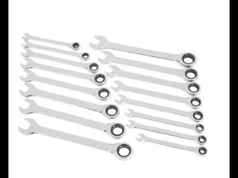 Ironton 16-Pc. SAE/Metric Ratcheting Wrench Set - YouTube
