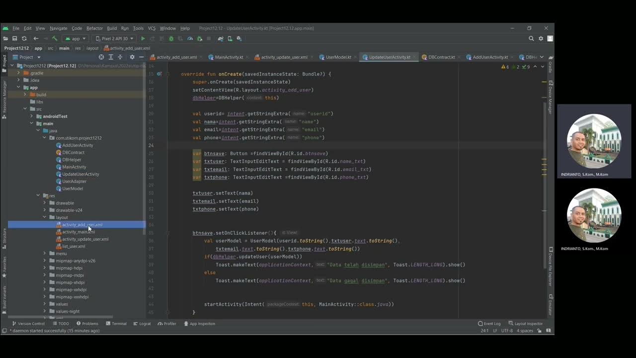 Kotlin Update dan Delete data di SQLite - YouTube