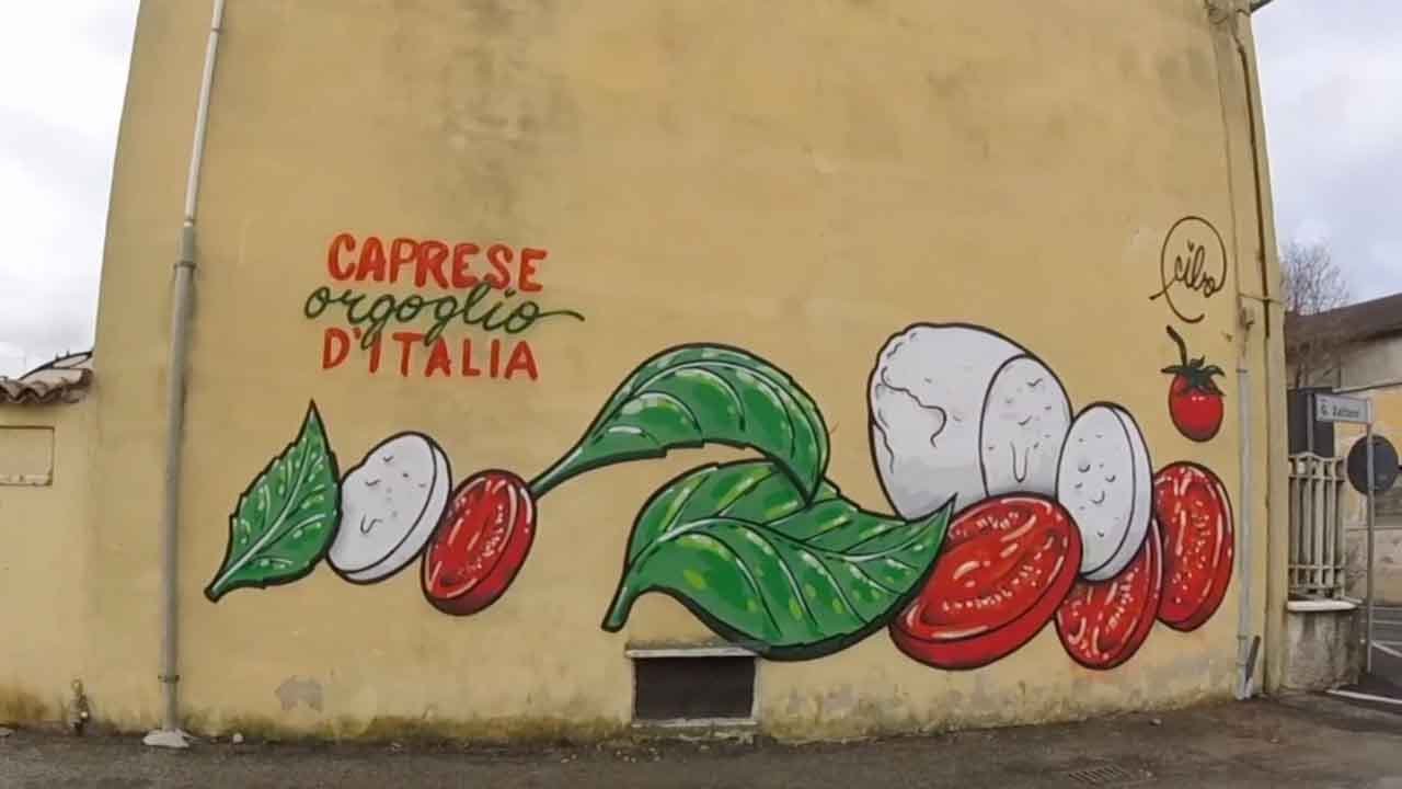 Street Artist Covers Hateful Graffiti With Food - YouTube