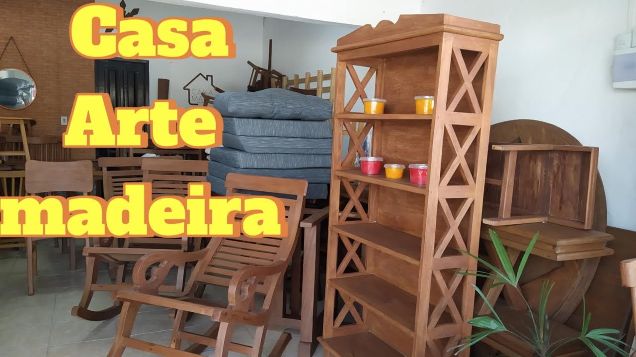 Casa Arte Madeira Móveis Rústicos loja da Mônica #moveisrusticos - YouTube