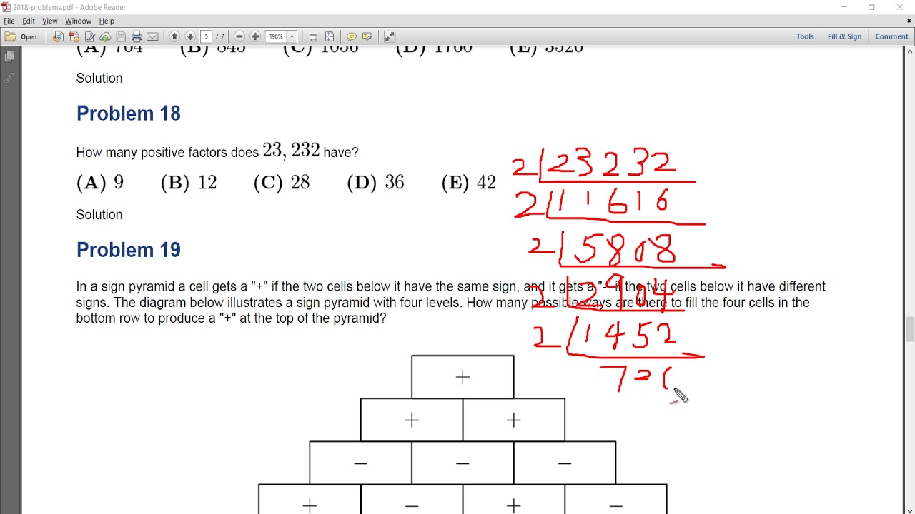 AMC8 2018 Problem 18 - YouTube