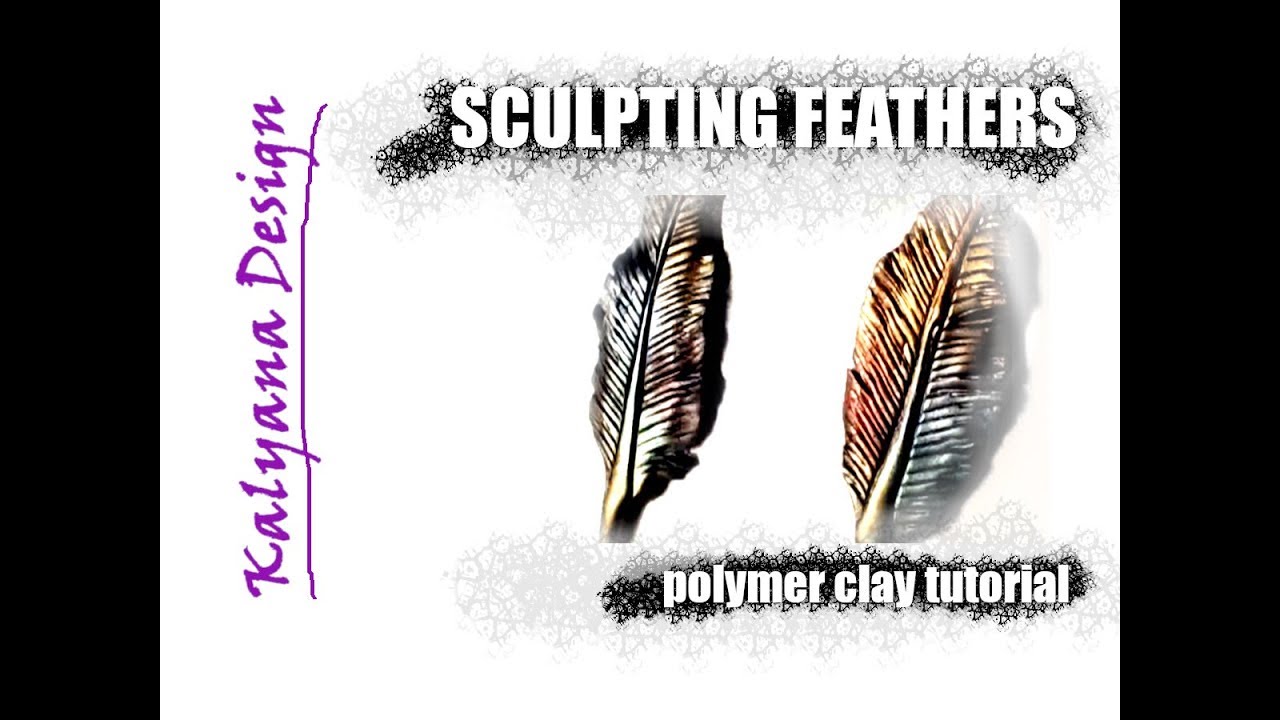 Sculpting feathers - polymer clay tutorial 043 - YouTube
