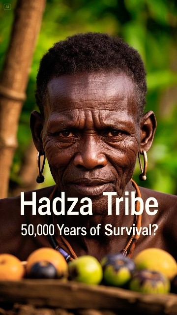 Hadza Tribe 🌍 Ancient Survival Secrets 🏹 #facts #shorts #hadzabetribe ...