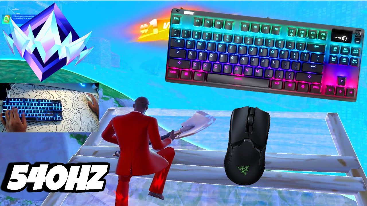 Apex Pro TKL ASMR🤩 Unreal Ranked 💰 Satisfying Keyboard Fortnite 540 FPS ...