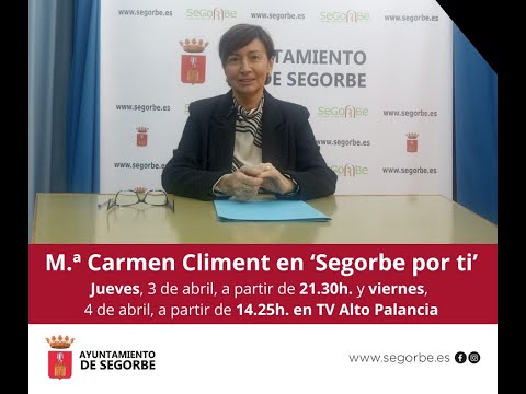 La alcaldesa, M.ª Carmen Climent, en 'Segorbe por ti' (03/04/2025)