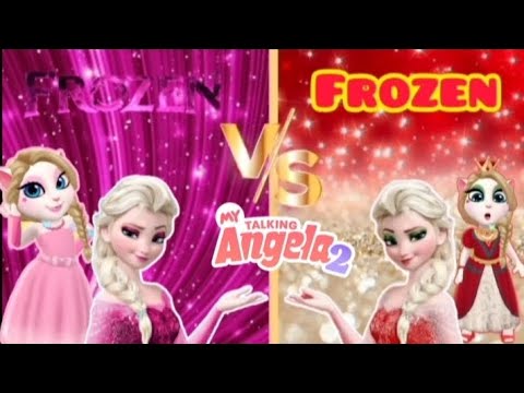 My Talking Angela 2 | Pink Elsa 🆚 Angela 🆚 Red Elsa | New Update Game ...