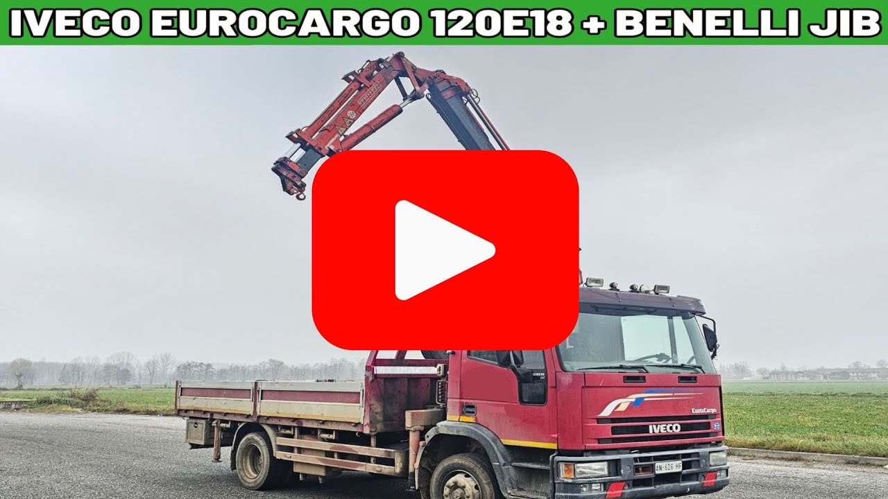 VIDEO COMPLETO Iveco Eurocargo 120E18 con Gru Benelli con JIB E ...