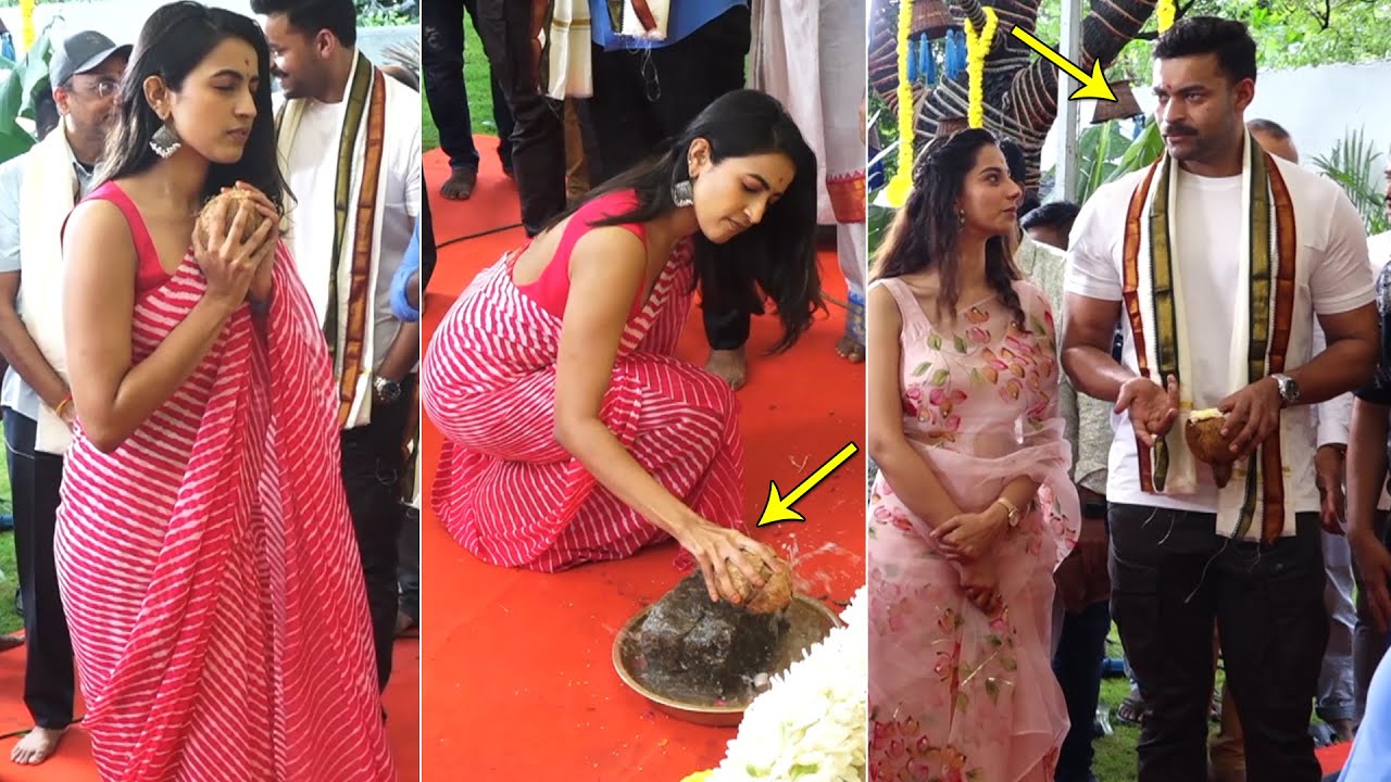 Varjun Tej New Movie #MATKA Opening Pooja Ceremony Visuals | Meenakshi ...