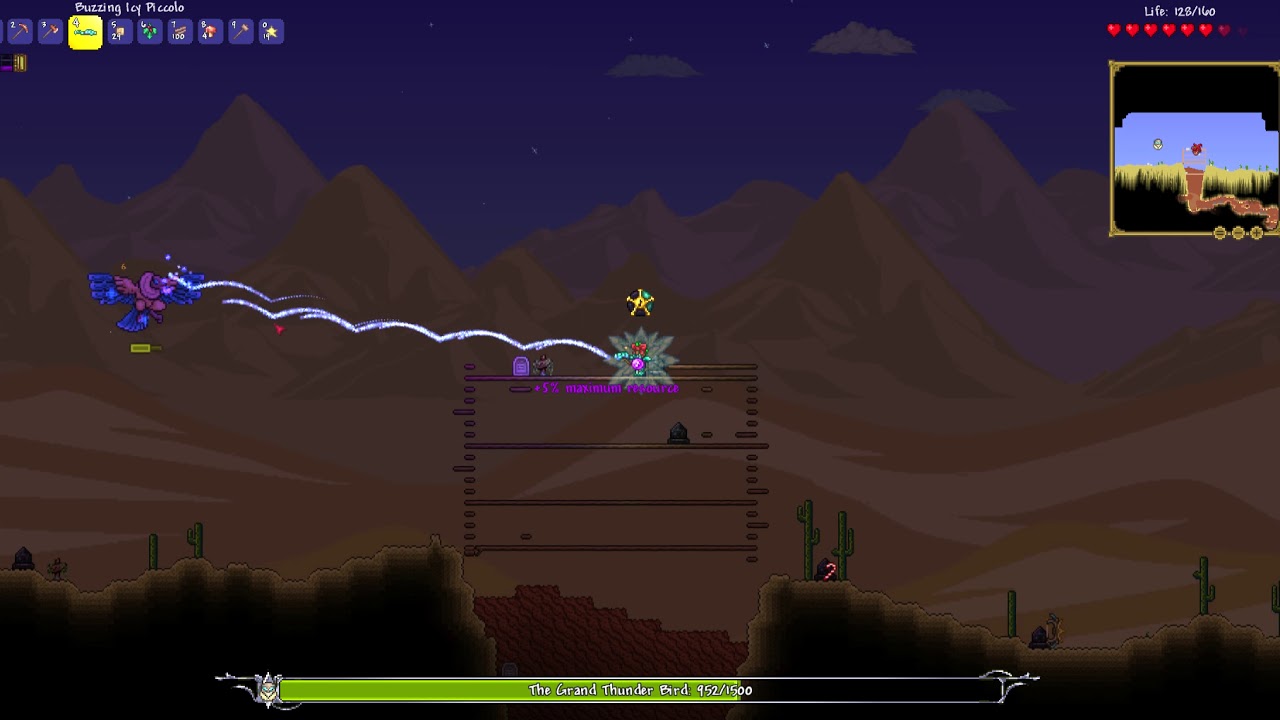How to beat the grand thunder bird (Terraria thorium mod) - YouTube