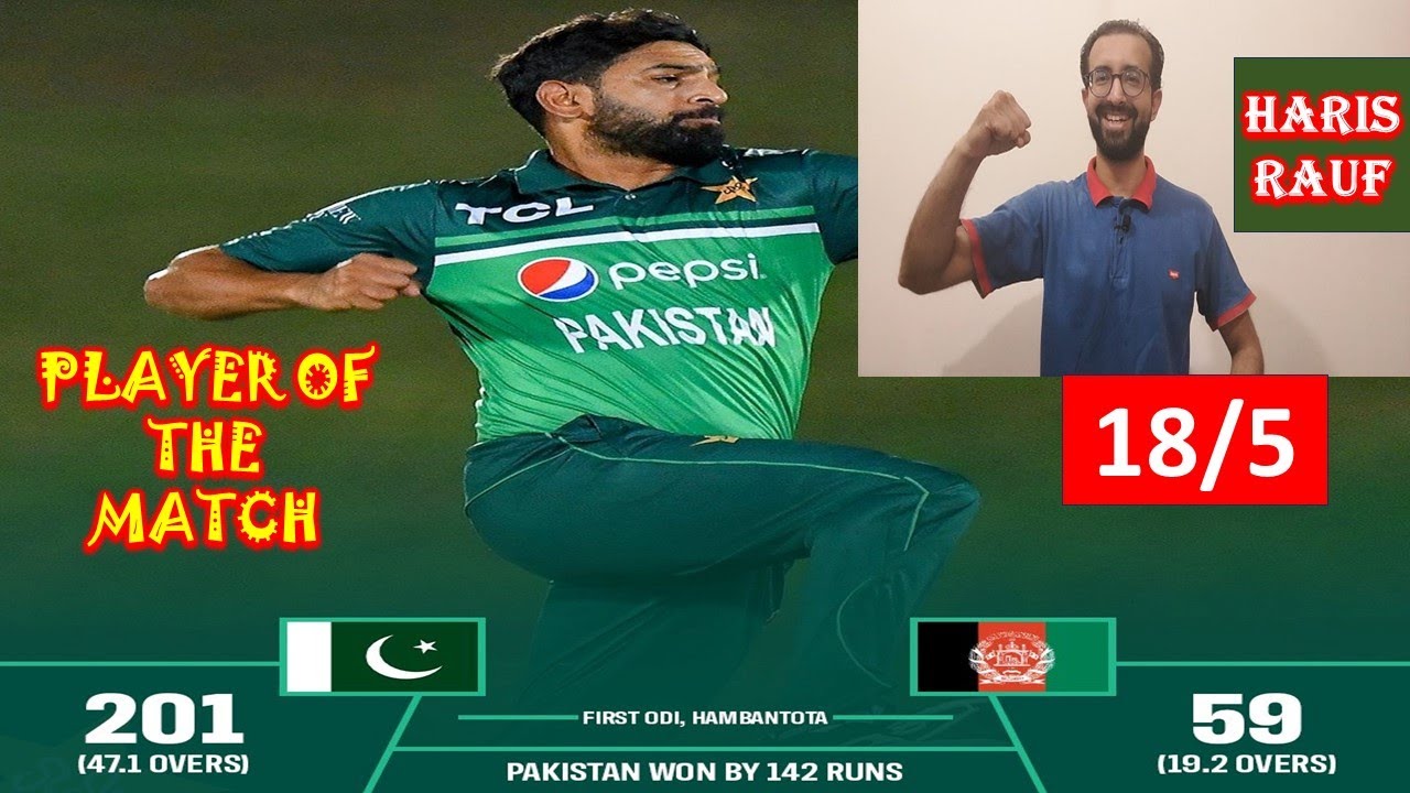 PAK vs AFG 1st ODI Highlights, Haris Rauf 18/5 - Observations ...