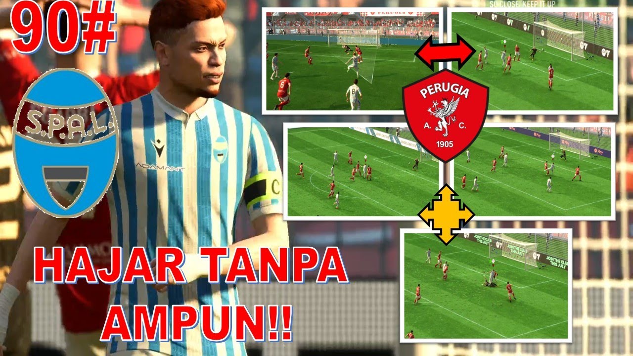 HAJAR TANPA AMPUN!! - CAPTAIN ANDY PUTRA VS PERUGIA - FULL TIME MATCH CAREER MODE EPS 90 ...
