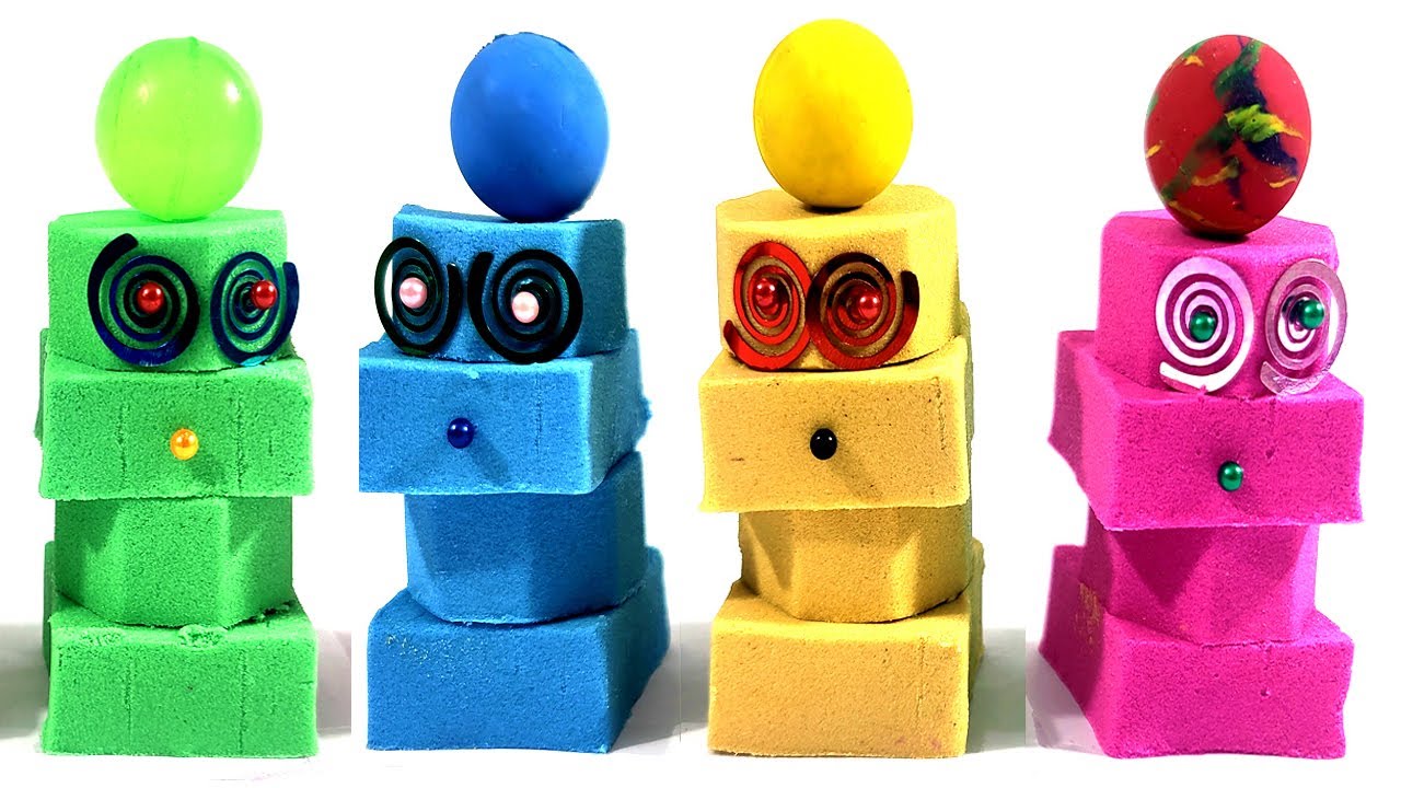 Satisfying Video | Match Rainbow Kids Balls | Kinetic Sand | Kinetic ...