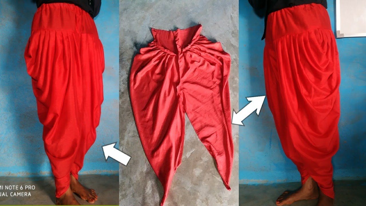 Dhoti Pant Cutting And Stitching सिफ 3 Mtr कपड़े मे Dhoti Pant Cutting ...