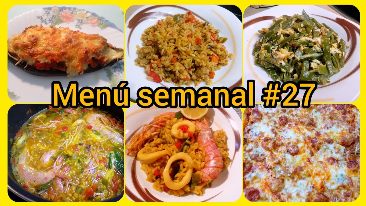 Menú semanal de comidas fáciles y rápidas / Meal prep #27 - YouTube