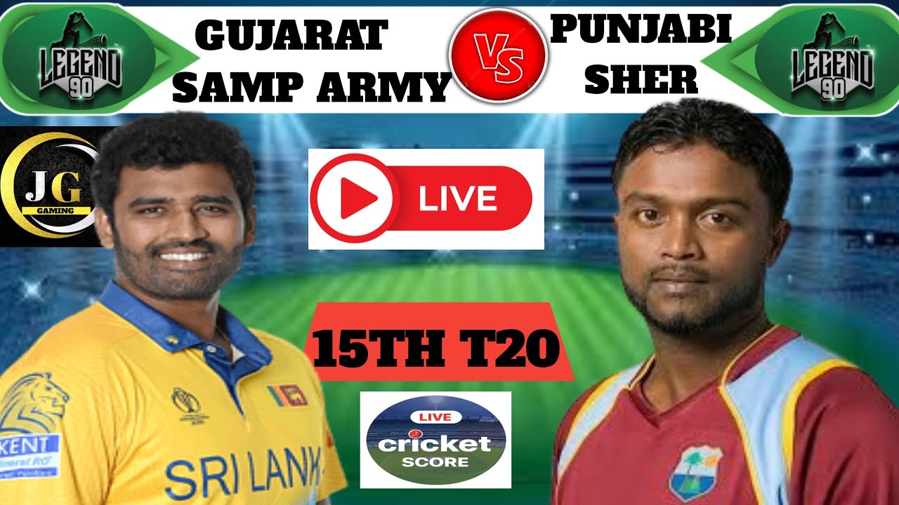legend 90 live - Gujarat vs Punjabi Sher | legend 90 league 2025 live ...