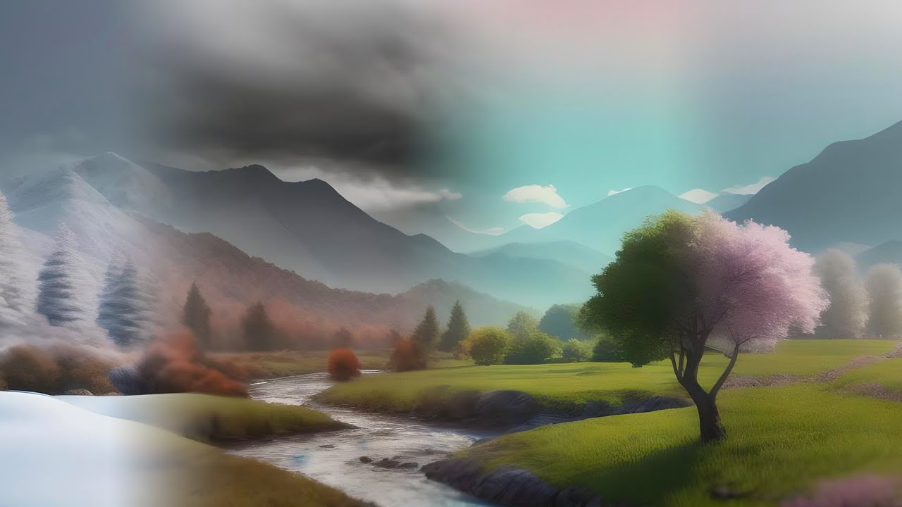 Four seasons smooth animation: Spring, Summer, Fall, Winter... and ...