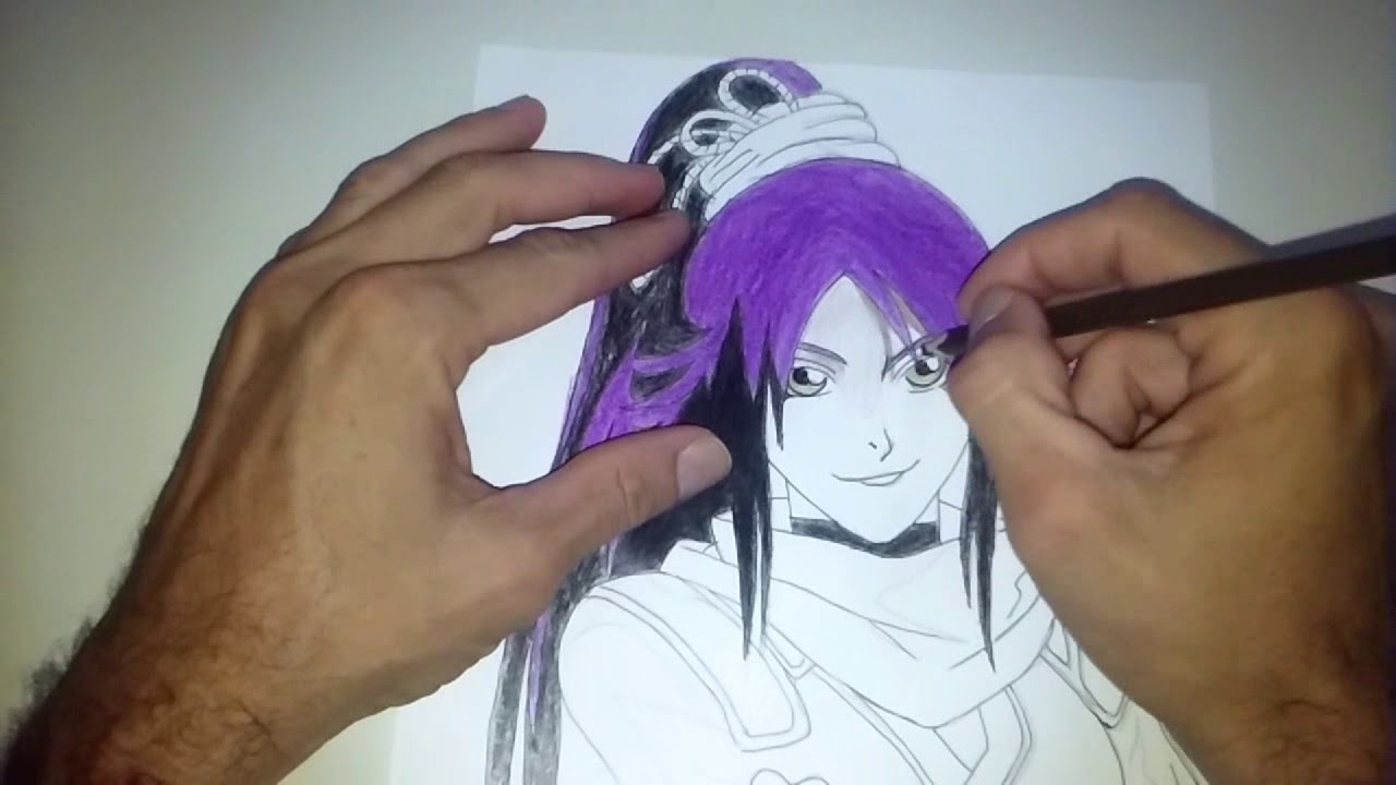 desenhando yoruichi do anime bleach - drawing yoruichi do anime bleach ...