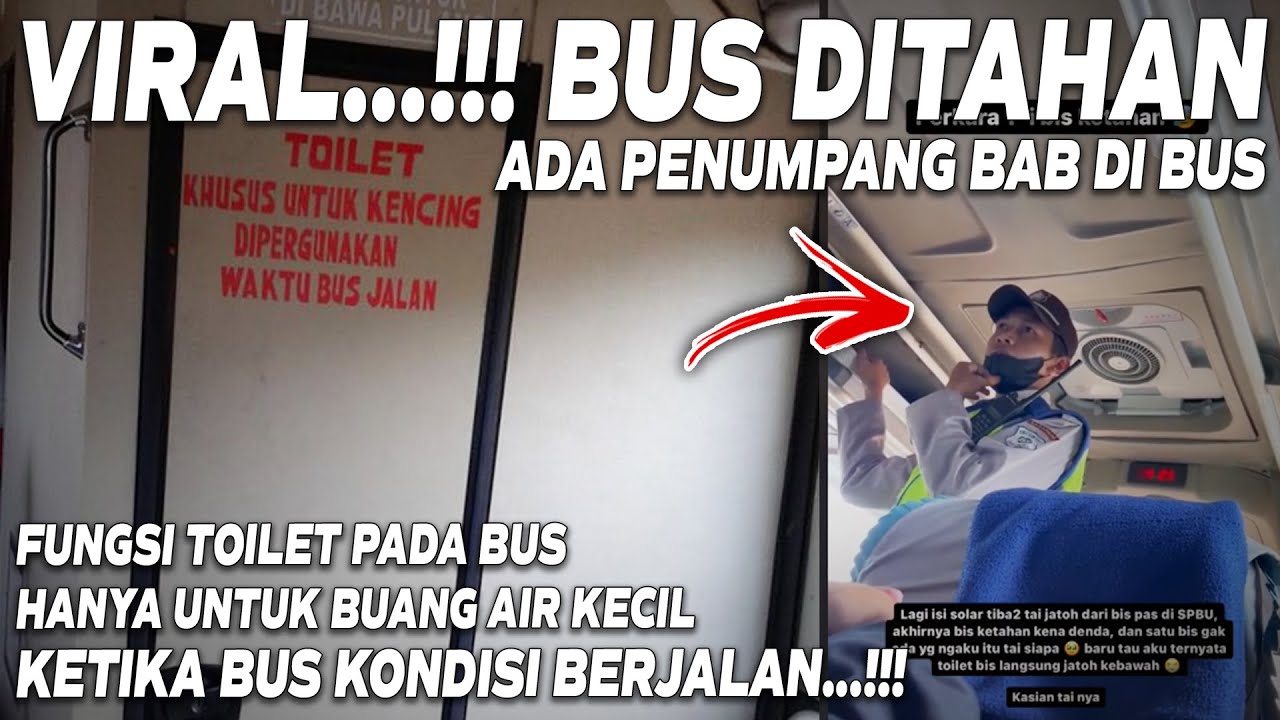VIRAL...!!! BUS DITAHAN || PENUMPANG BAB DI TOILET BUS KETIKA ISI SOLAR ...