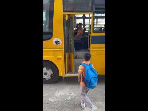 Catching school bus - YouTube