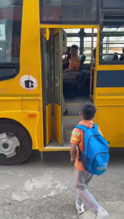 Catching school bus - YouTube