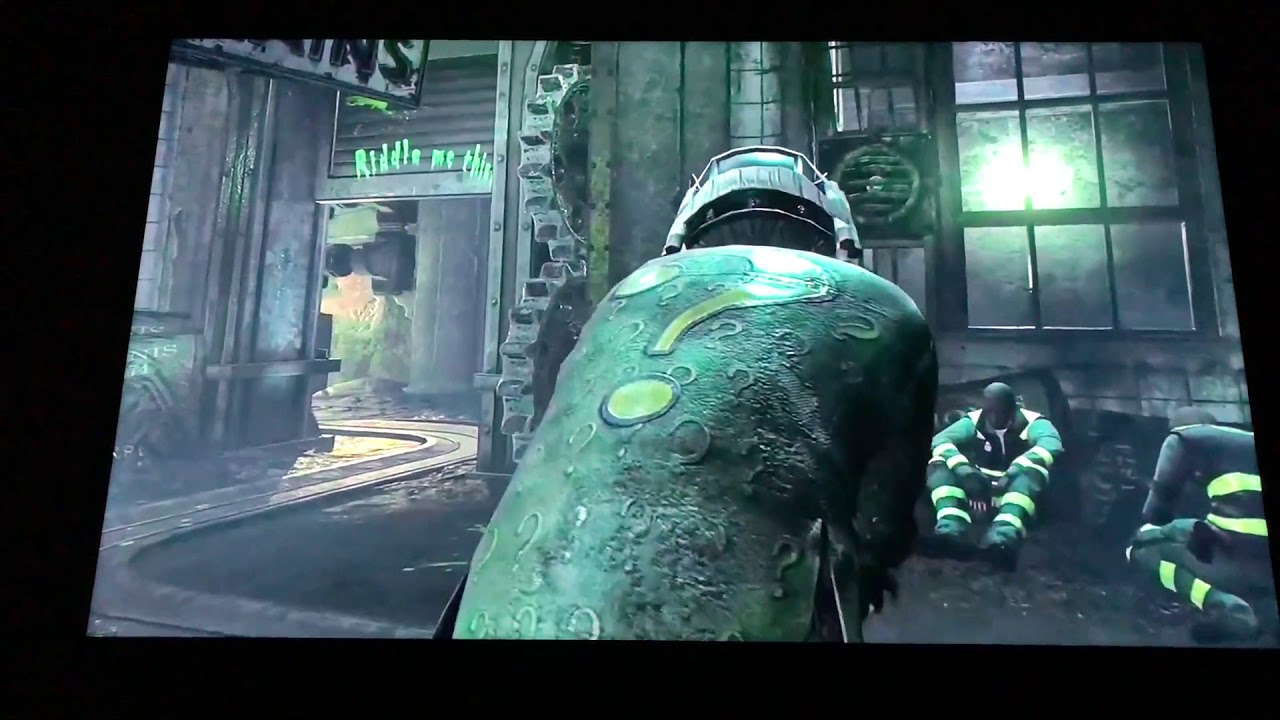 batman arkham city riddler defeated again - YouTube