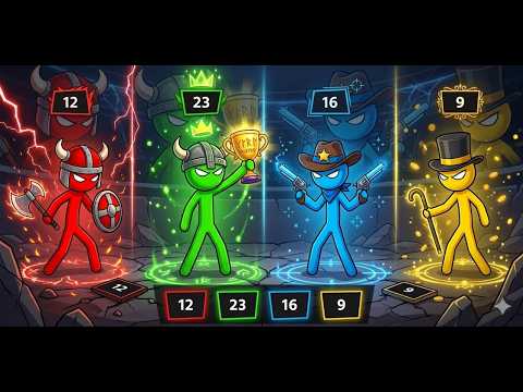 Stickman Party: Pro Gameplay vs 3 Hardest Bots [No Commentary] 🏆
