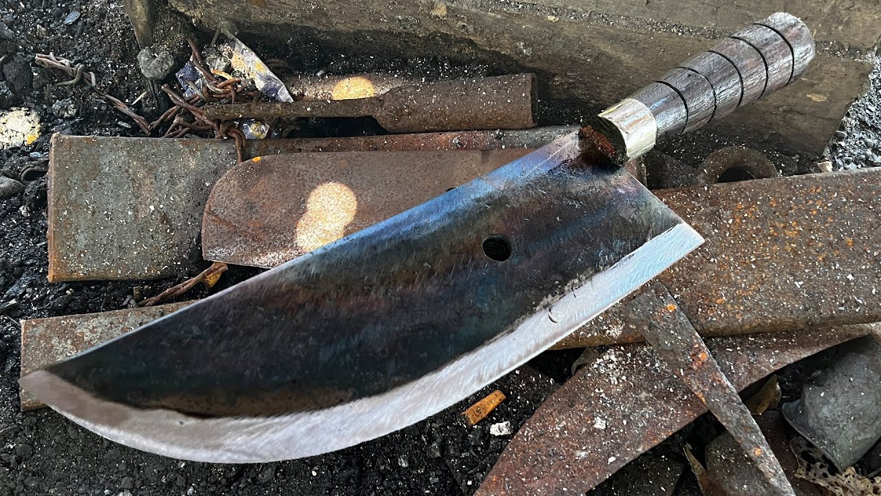 KNIFE MAKING - CLEAVER - YouTube
