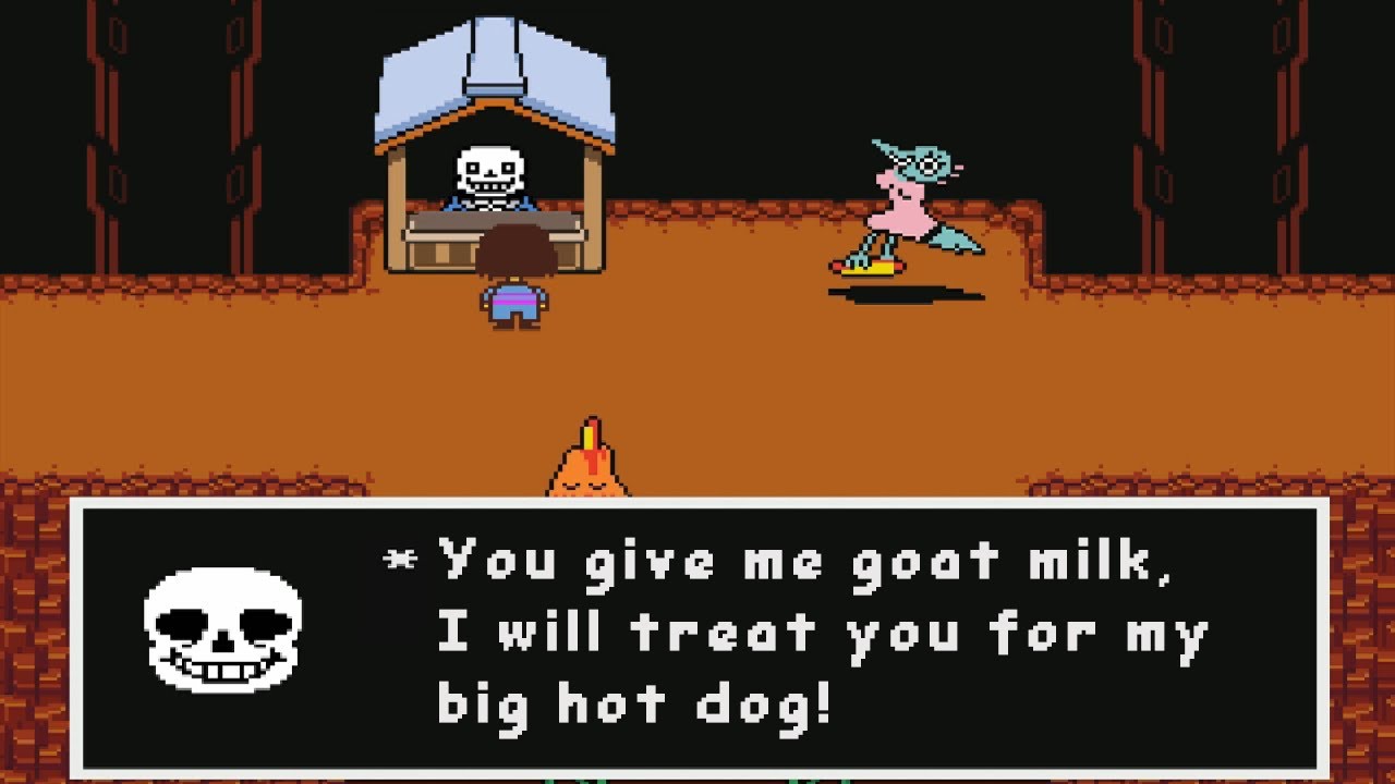 Undertale Sans drank “Goat milk”？ - YouTube