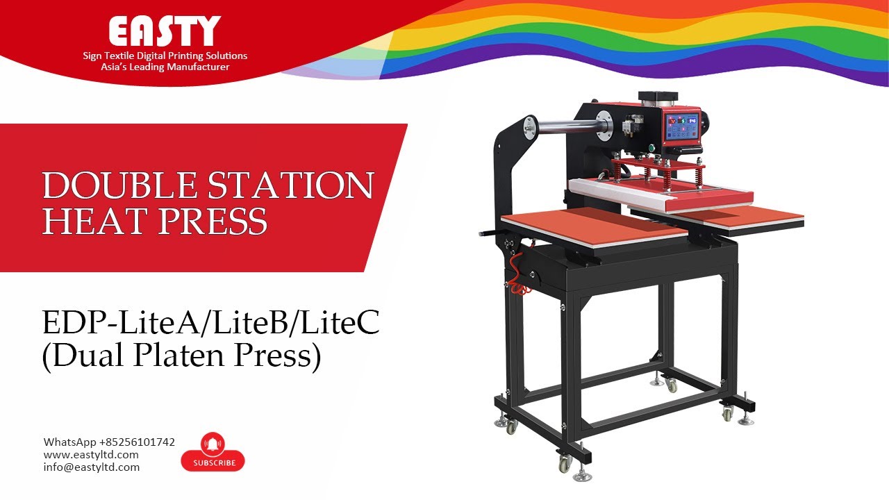 Double station heat press | dual platen heat press machine for garment ...