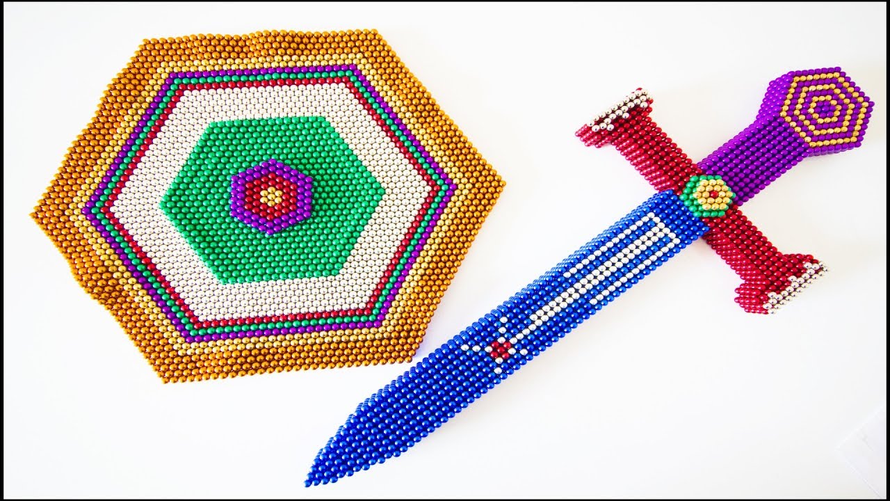 DIY - How To Make a Sword and Shield With Magnetic Balls - ASMR - YouTube