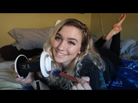 ASMR brushing sounds, brushing your ears over an hour ~ 3DIO - YouTube