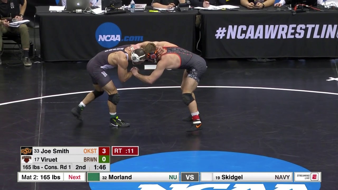 165lbs: Joe Smith (Oklahoma State) dec Jonathan Viruet (Brown) - YouTube