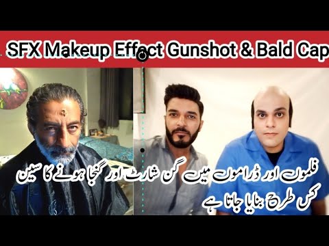 Sfx makeup tutorial| Sfx gunshot wound| Sfx Bald Cap| Transform getup ...