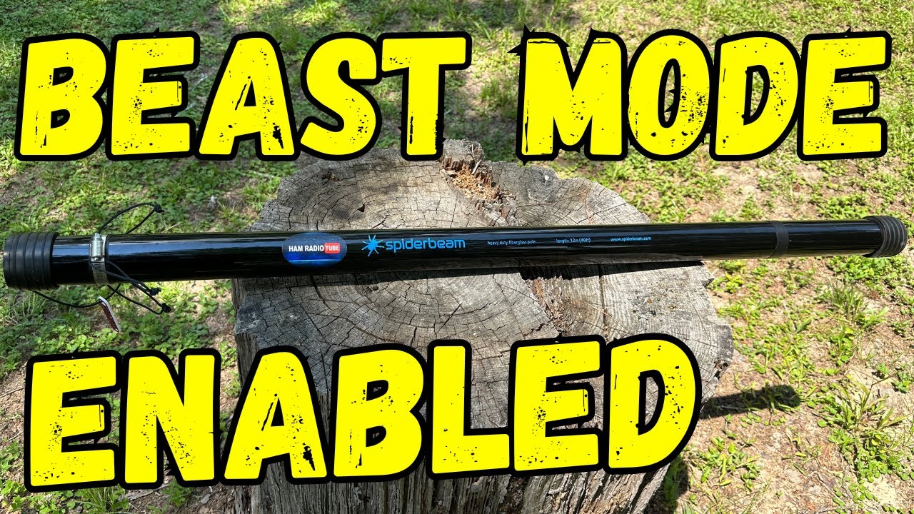 Spiderbeam's Massive 40 Foot Fiberglass Mast!! - YouTube