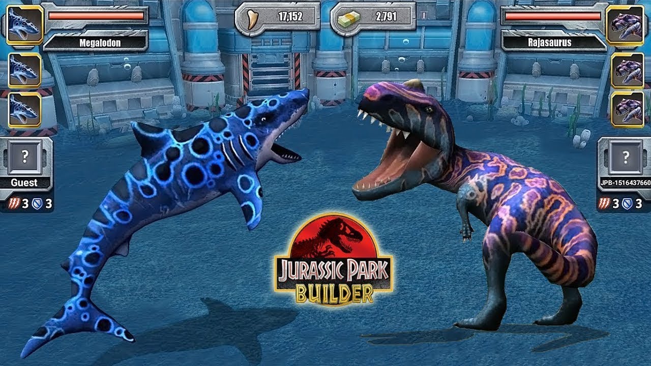 RAJASAURUS VS MEGALODON - DINOSAUR AQUATIC TOURNAMENT || JURASSIC PARK ...