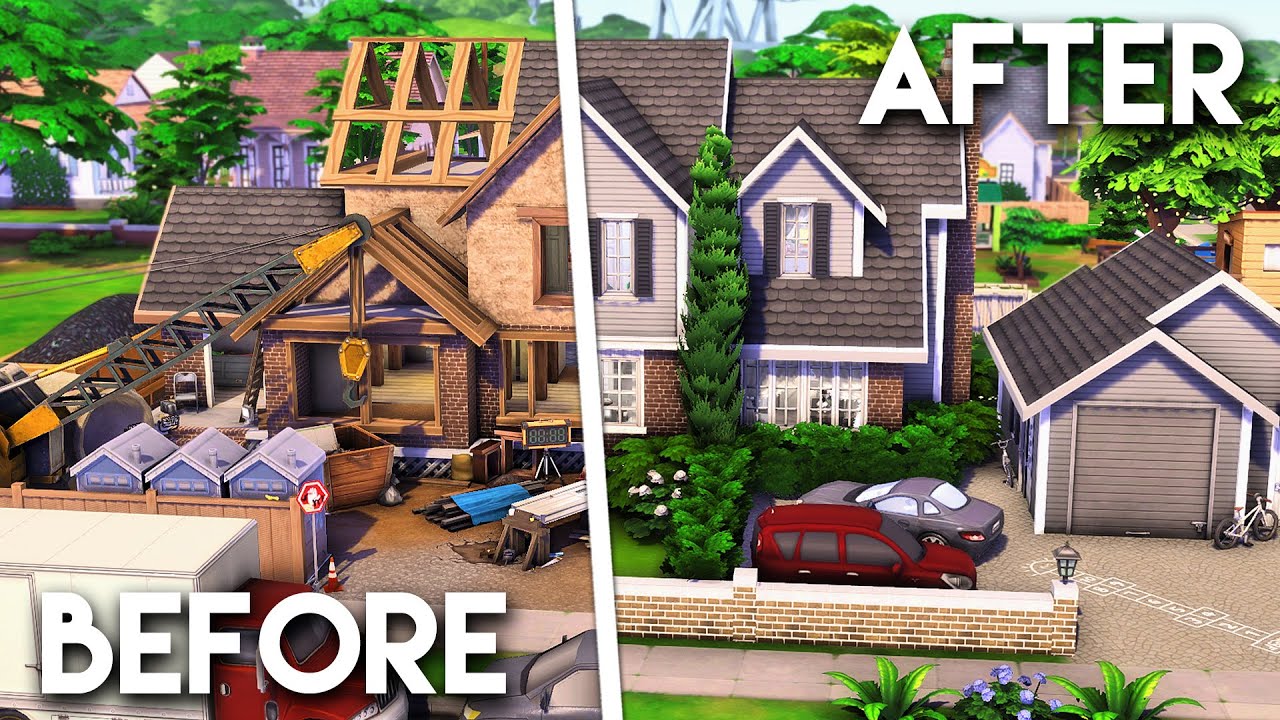 Renovating My Own Fixer Upper | The Sims 4 Speed Build - YouTube