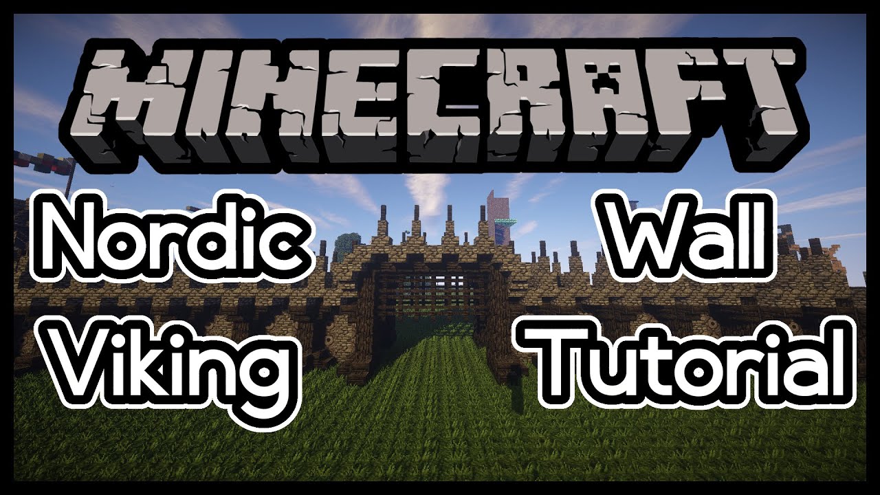 [Danish] Minecraft Tutorial - Nordic Viking Wall - YouTube