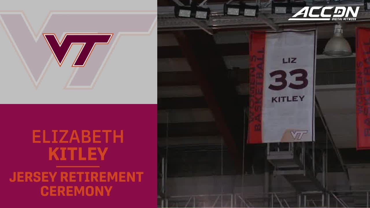 Virginia Tech Retires Elizabeth Kitley's Jersey - YouTube