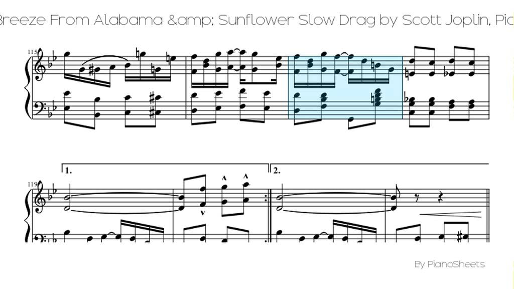A Breeze From Alabama & Sunflower Slow Drag by Scott Joplin [Piano Solo ...