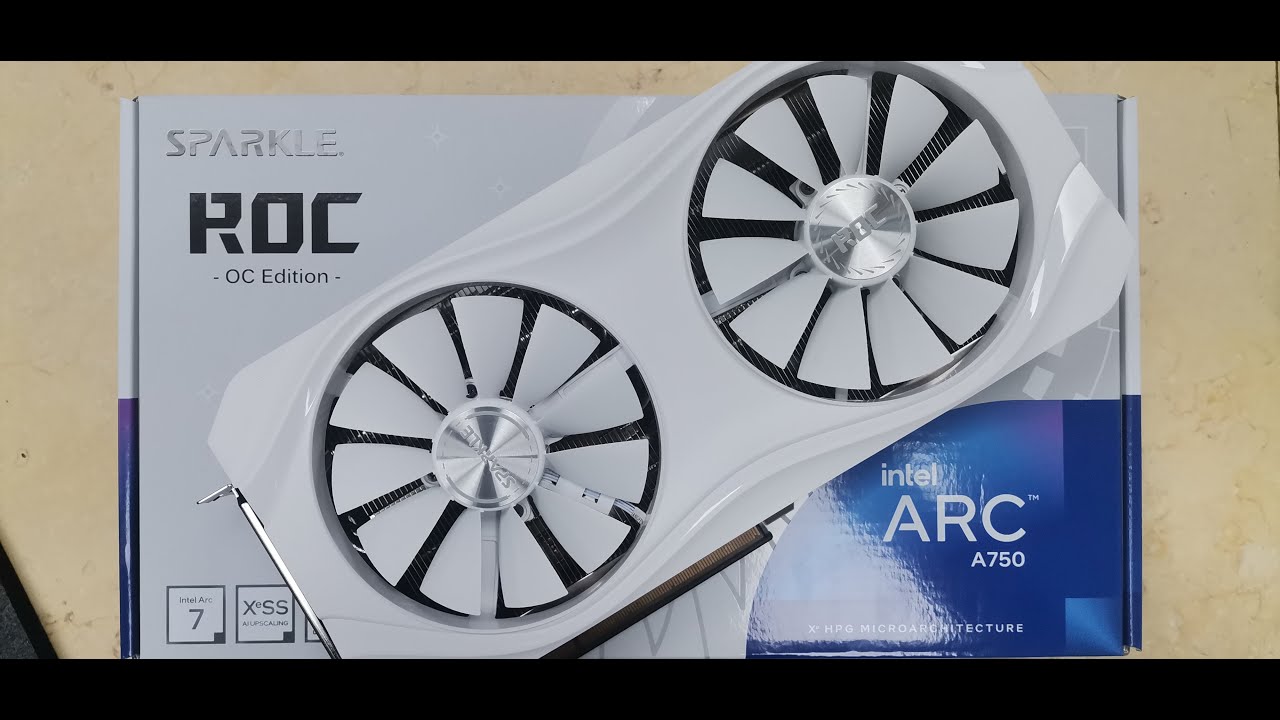 SPARKLE Intel Arc A750 ROC LUNA OC 8GB GDDR6 256 bit White Edition ...