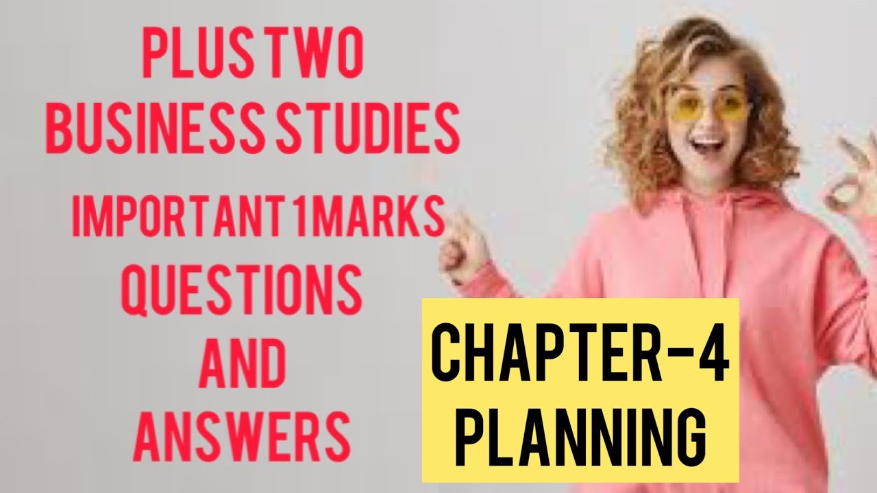 Plus two business studies |Chapter 4| Planning| Important 1marks ...