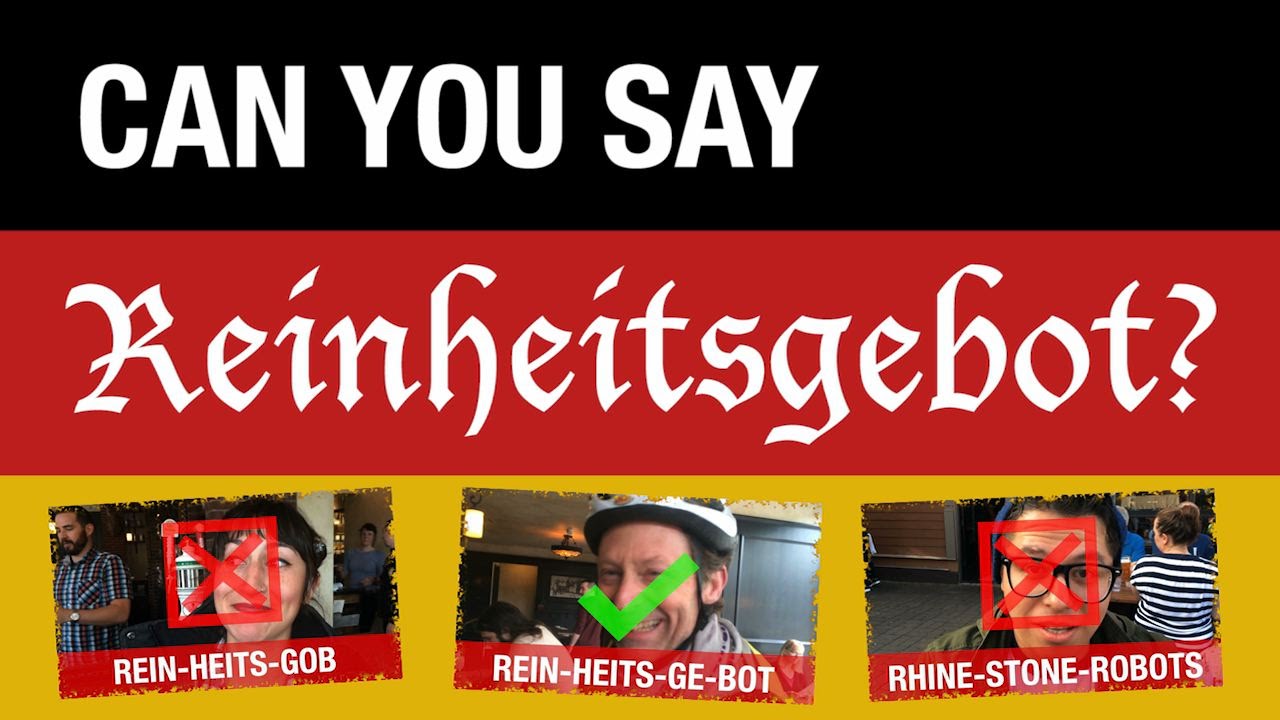 Can you say Reinheitsgebot? - YouTube