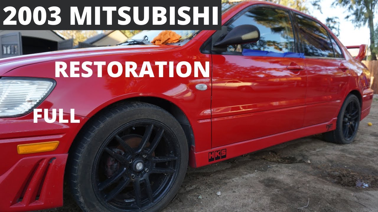 2003 MITSUBISHI LANCER OZ RALLY RESTORATION/ COMPOUND+WAX - YouTube